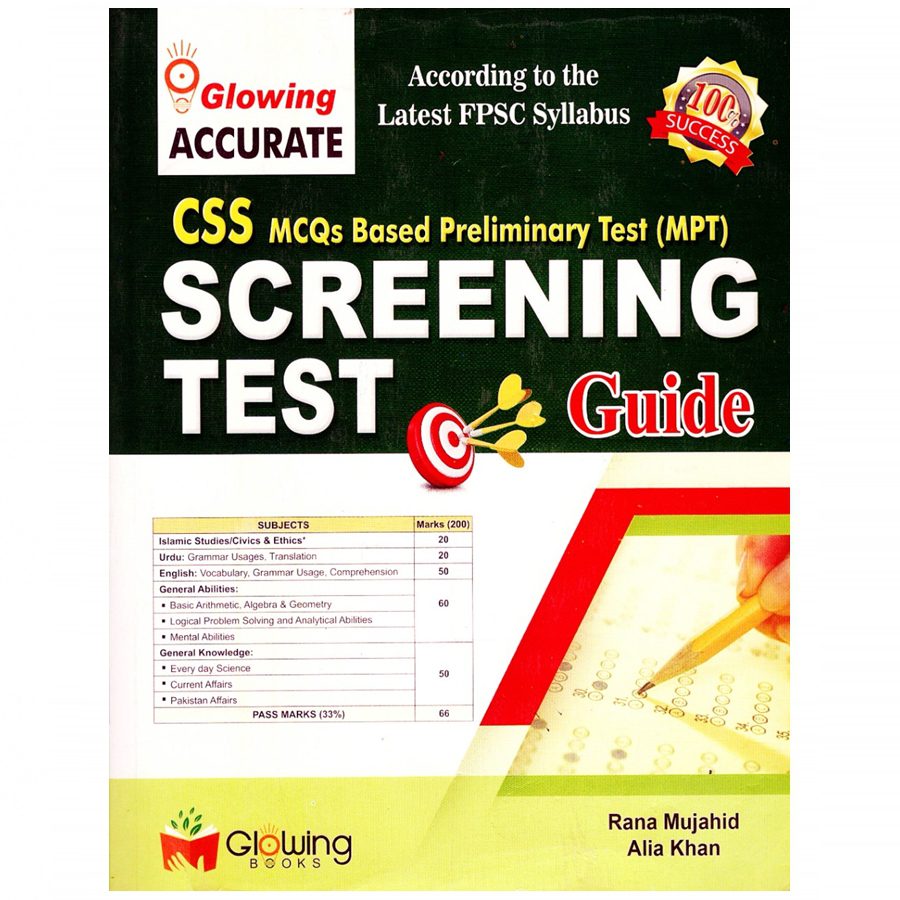 Css Mcqs Based Preliminary Test Mpt Screening Test Guide Css Point Book Store